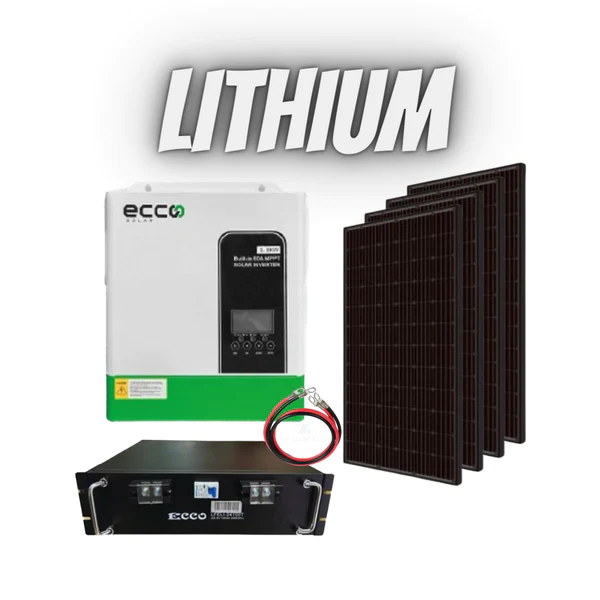 3.5KVA / 3500W ECCO Hybrid Inverter + 24V ECCO Lithium Battery 100AH ...