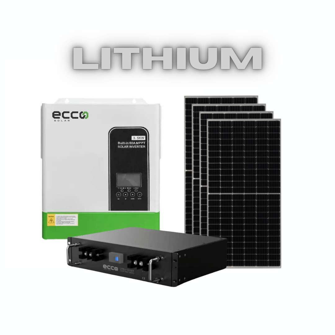 3.5KVA / 3500W ECCO Hybrid Inverter + 24V ECCO Lithium Battery 100AH ...