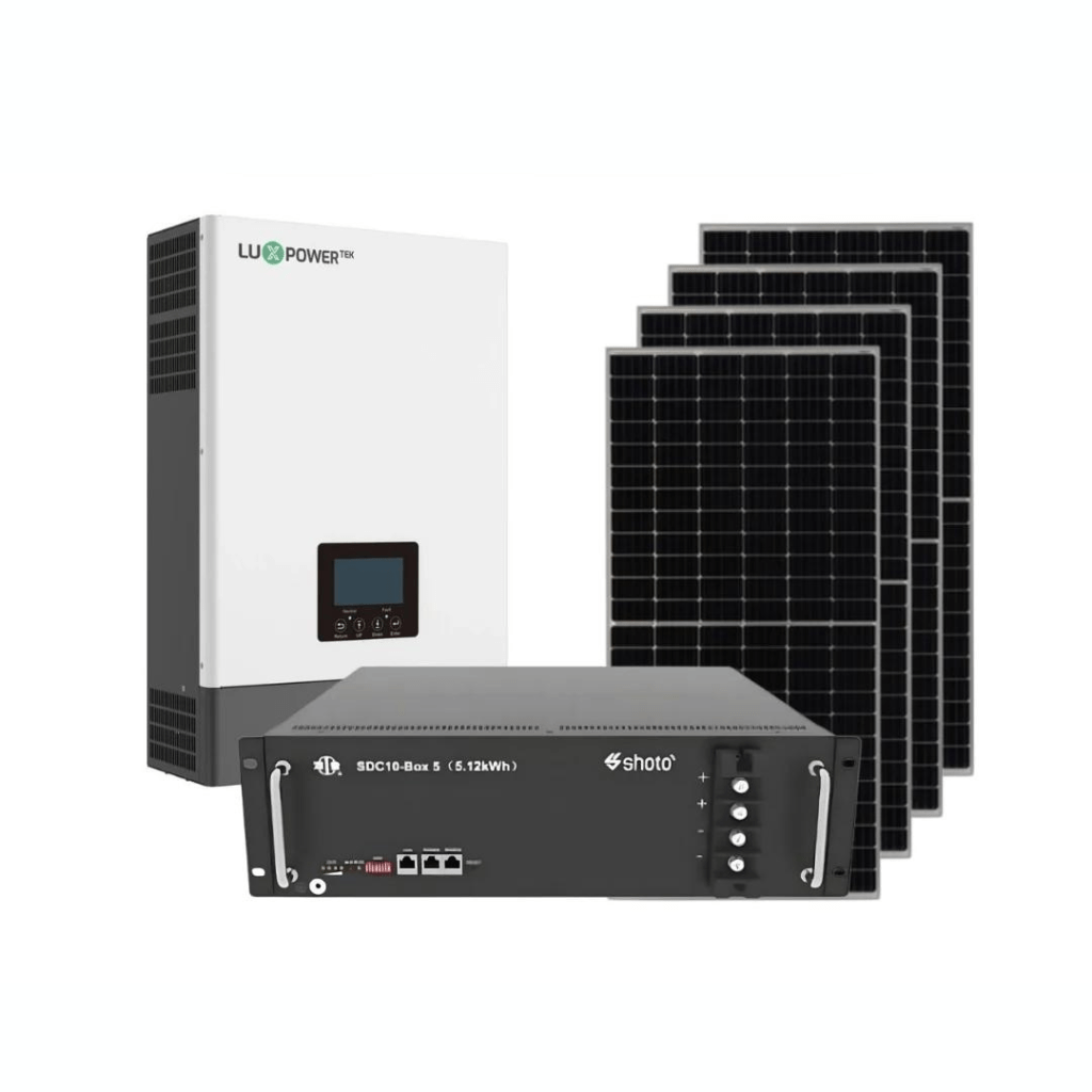 LuxPower 5KVA / 5000W Hybrid Inverter + 5.12kWh SHOTO Lithium Battery ...