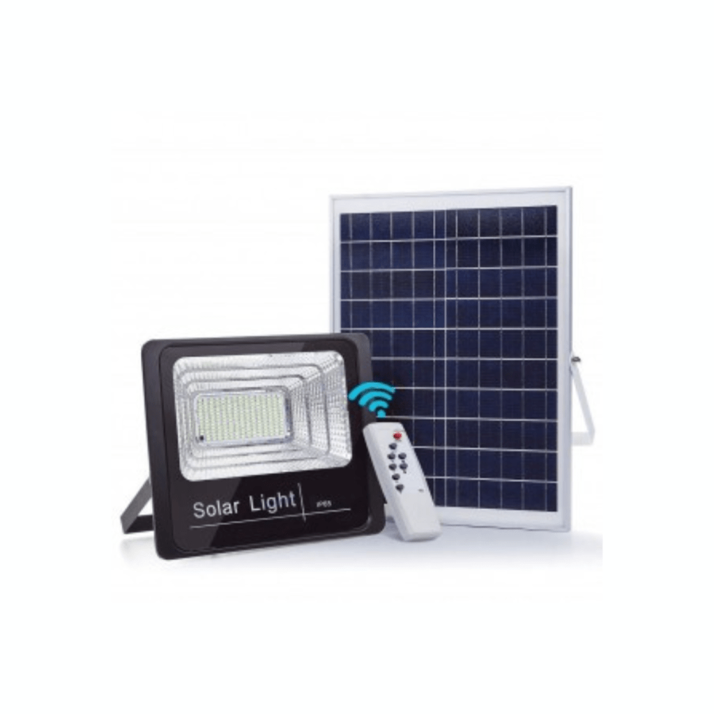 30W Solar-Powered Flood Light with Remote Control and Panel - Grid ...