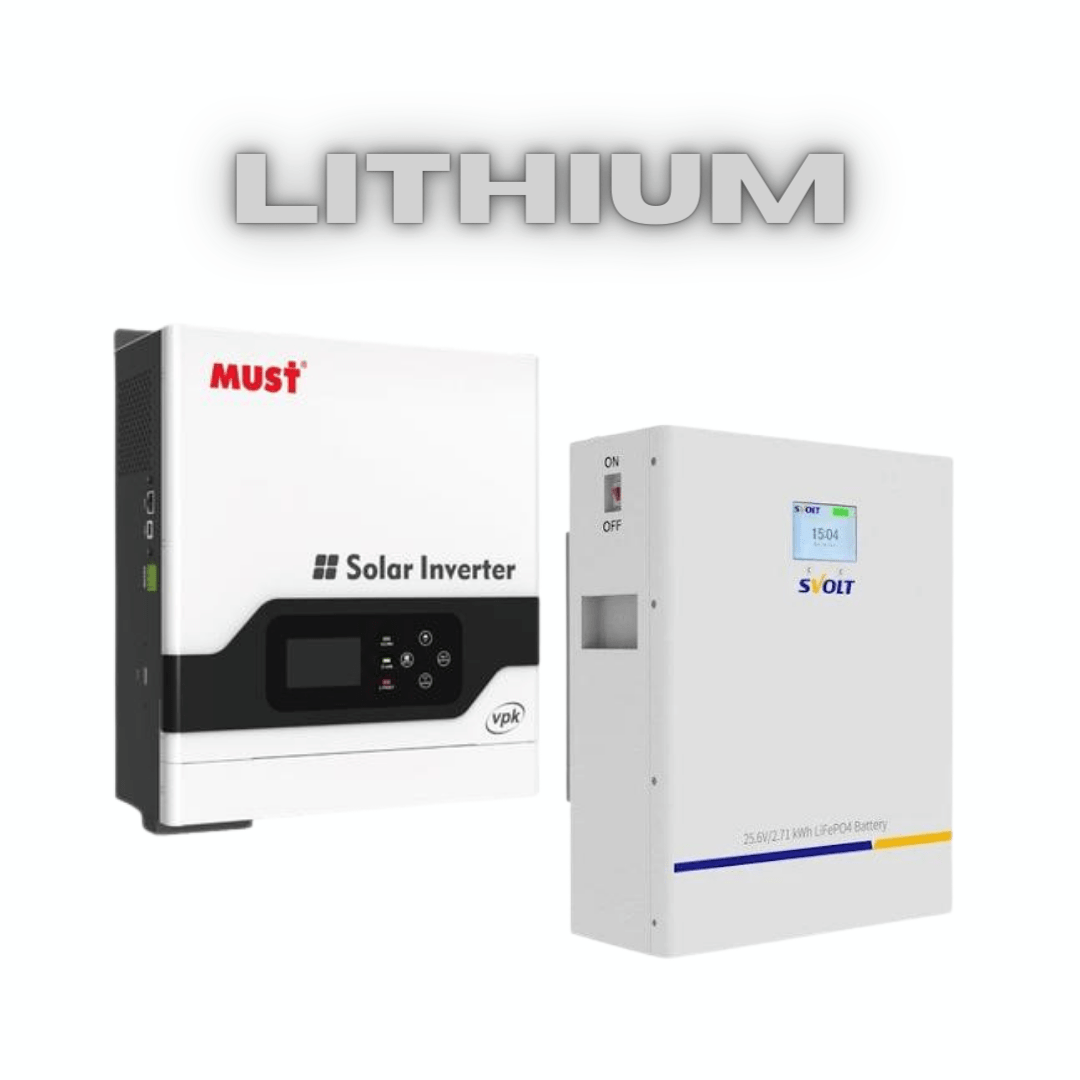 3KVA / 3000W MPPT MUST Hybrid Inverter + 2.71kWh SVOLT Lithium Battery ...
