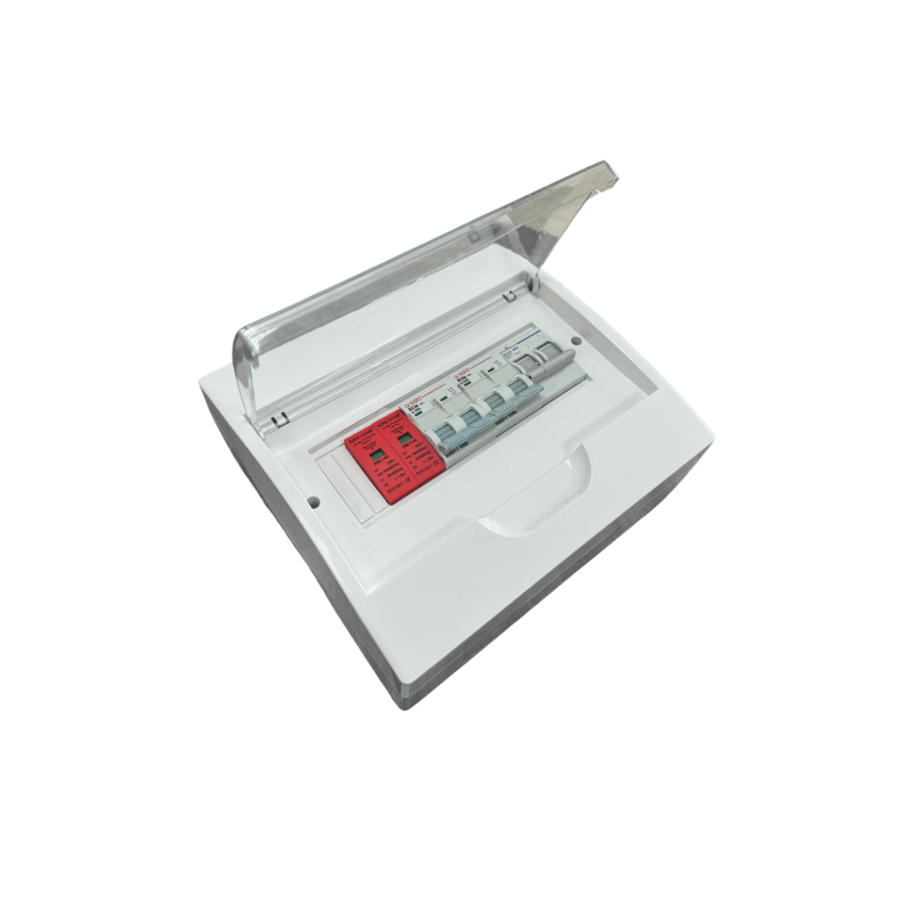 AC Input & Output Distribution Board Box Populated - Grid Solutions