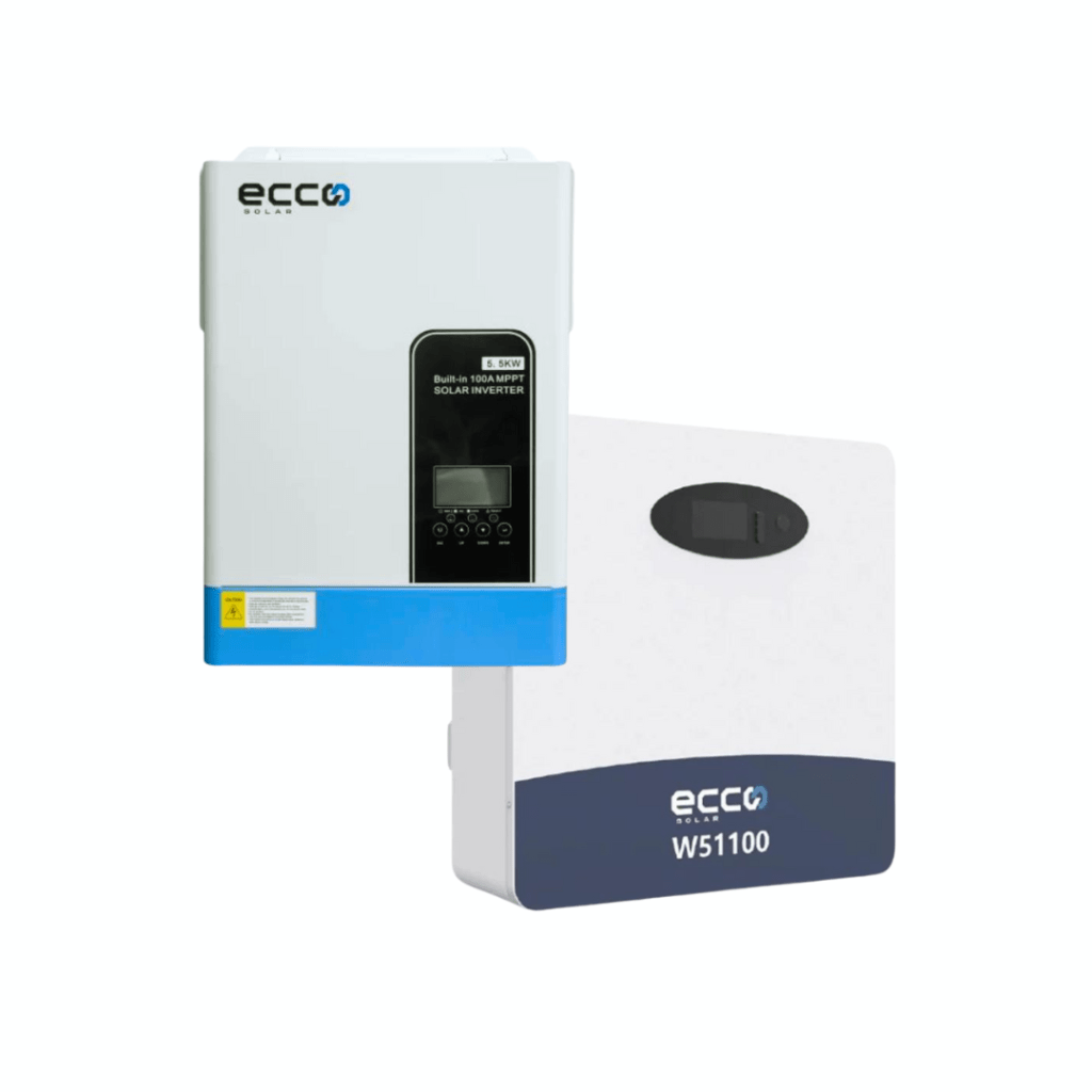 Ecco 5.5KVA / 5500W Hybrid Inverter (Parallel Version) + 1x 51.2V 100Ah ...